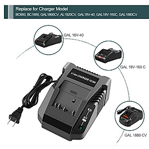 UGLOEY BC660 BC1880 3.5A Replacement Charger for Bosch 14.4V-18V Lithium Battery BAT619G, BAT619, BAT609G, BAT609, BAT618, BAT618G, BAT610G BAT614 Charger for BC660 GAL1860CV GAL18V-40 AL1820CV