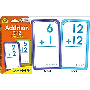 School Zone - Get Ready Flash Cards Addition & Subtraction 2 Pack - Ages 6 to 7, 1st Grade, 2nd Grade, Addition, Subtraction, Early Math, Problem-Solving, and More