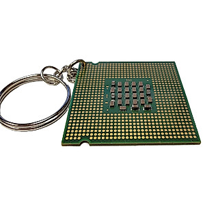 TekJuic The Ultimate Geek Accessory - Recycled CPU Processor Keychain Made from Reclaimed Computer Parts