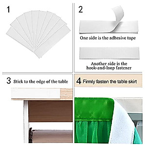 CO-AVE 6FT Green Table Skirt Tutu Table Cloth for St. Patrick's Day Kids Birthday Party Dessert Round Tables Christmas Home Decoration(L 6(ft),H30in)