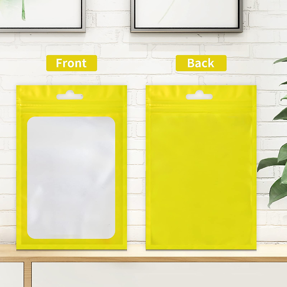 100 Pack Smell Proof Bags, Odorless Mylar Bags with clear Window Foil Pouch for Food Self Sealing Storage Supplies (Green, 3x4.7 inch)