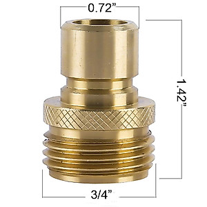 Garden Hose Quick Connect Brass Hose Quick Connectors Water Hose Connector 3/4"GTH (3 Female Coupler+ 6 Male Nipples)