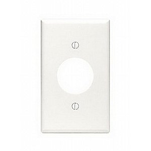 Leviton 001-88004 Single Gang White Single Receptacle Wallplate