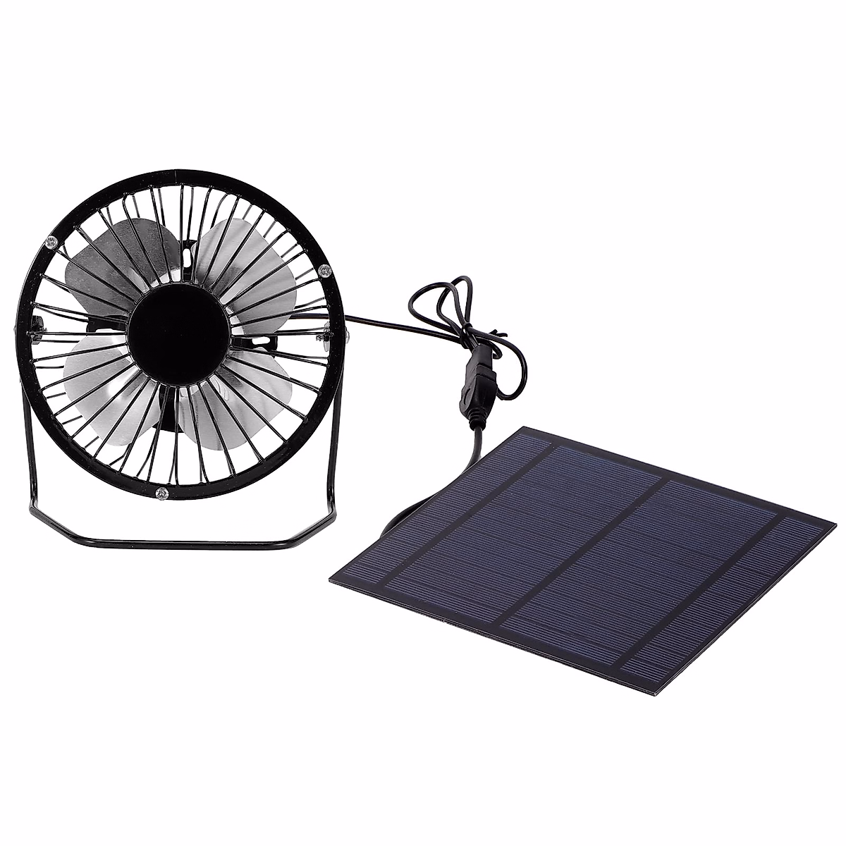 Ejoyous Solar Panel, 5W Solar Powered Fan Mini Cooling Exhaust Fan Photovoltaic Solar Panel Fan Set for Greenhouse Home Chicken House Cooling