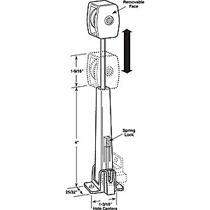 Prime-Line U 9252 Drapery Cord Tension Spring and Pulley, with Hook, spring-loaded (2 Pack)