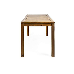 Christopher Knight Home Gloria Outdoor Rustic Acacia Wood Dining Table, Teak