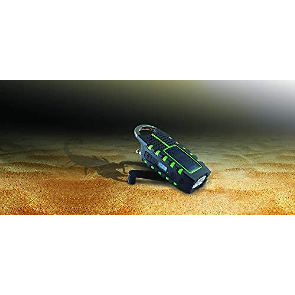 Eton - Scorpion II Rugged Multipowered Portable Emergency Weather Radio & Flashlight Green, Hand Crank, LED Flashlight, Smartphone Charger, Solar Power, 800 MAH Battery, Commitment to Preparedness