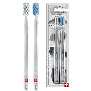 Curaprox CS 5460 Ultra-Soft Winter Edition Toothbrush, Pack of 2, Battery Powered, Transparent, Unisex-Adults, 20-Word Title