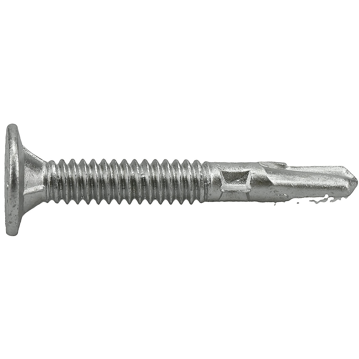 Power Pro Premium Self-Drilling Metal Screws, Epoxy Coated Steel, Wafer Head Wood to Metal Winged Point Screws, Silver, #10 x 1-7/16 inches, Box of 68 Screws