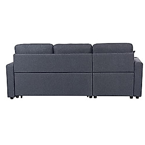 Devion Furniture LLDF Sectional, Dark Gray