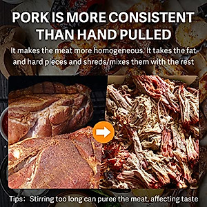 Pulled Pork Puller Stainless Steel Chicken Shredder Drill Attachment Used with Standard Hand Drill for Beef, Chicken, Potato Masher and Tamale Meat