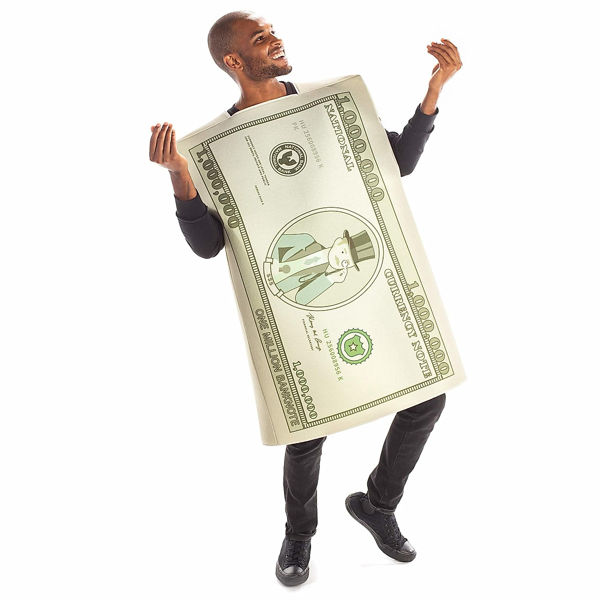 A Million Bucks Halloween Costume - Funny Unisex Money Outfits for Adults Multicolored