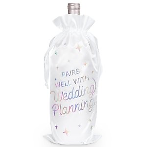 xo, Fetti Bride to Be Gift Wedding Planning Wine Bag | Engagement Party Gift, Bridal Shower Goodie Bag, Bachelorette Party Favor, Bride to Be Decoration, Wedding Drink Holder