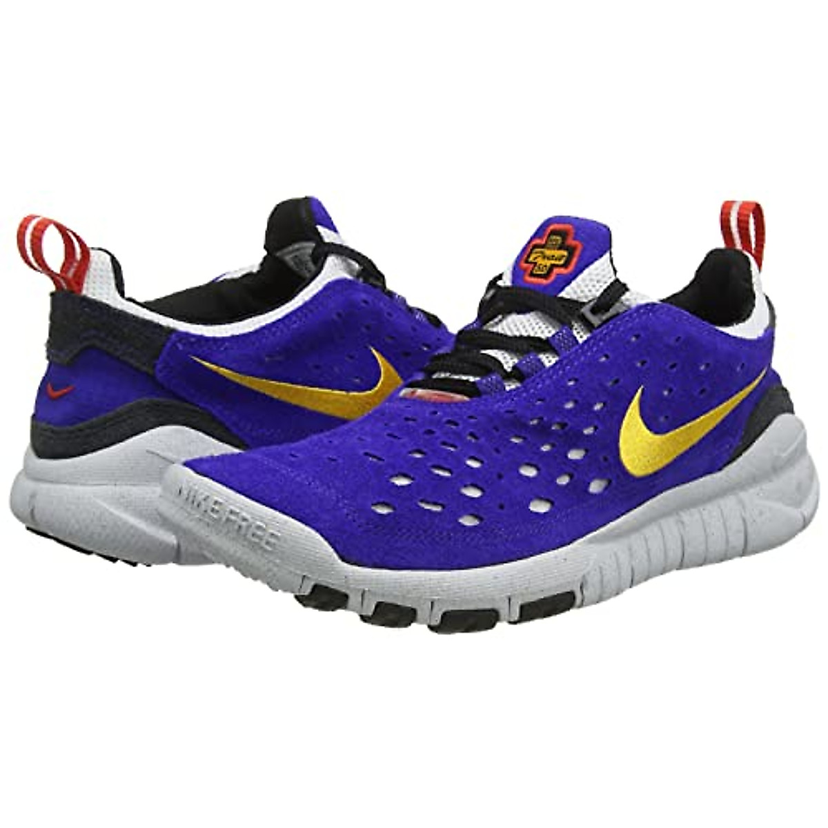 Nike Men's Free Run Trail Running Shoes, Concord/Taxi-habanero Red-whit, 9.5