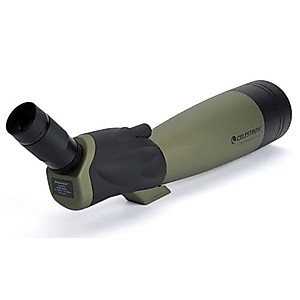 Celestron – Ultima 100 Angled Spotting Scope – 22-66x Zoom Eyepiece – Multi-coated Optics for Bird Watching, Wildlife, Scenery and Hunting – Waterproof & Fogproof– includes Soft Carrying Case