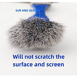 EVIISO 4 pcs Car Brushes for Detailing Interior,Double-Ended Brush and Cleaning Cloth,car Detail Crevice Care Removal Cleaning,Keyboard Cleaning Brush (Blue)