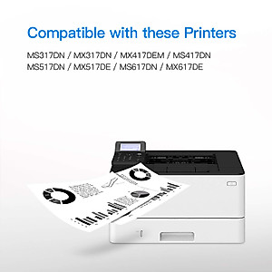 LxTek Compatible Toner Cartridge Replacement for Lexmark 51B1000 to use with MS417DN MS317DN MS517DN MS617DN MX517DE MX617DE MX317DN MX417DE Printers (Black, 1 Pack)