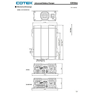 Cotek CX1280 3-Stage Advanced Battery Charger 12VDC 80A