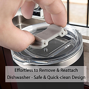 20 oz Black Stainless Steel Double Wall Vacuum Insulated Tumbler with Lid Of MacSlider - Dishwasher Safe & Spill Proof Travel Coffee Cup & Mug For Men - Durable Coating Scratch Resistant Outdoor