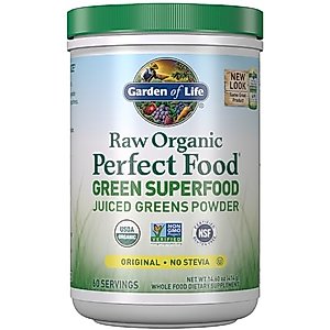 Garden of Life Super Greens Powder Smoothie & Mix, Probiotics & Digestive Enzymes for Digestive Health, Organic Superfoods Nutrition Fruit and Vegetables for Women & Men Energy, Original, 60 Servings