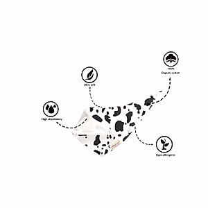 JN&LULU 3-Pack Newborn Baby Bibs Baby Bandana Drool Bibs for Drooling and Teething,Organic Cotton Bibs for Baby Gifts