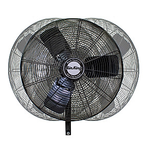 Air King 9025 24-Inch Industrial Grade Oscillating Wall Mount Fan , Black
