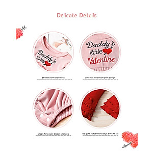 Valentine Baby Girl Outfit 12-18 Months Daddys Valentine Baby Girl Outfit Long Sleeve Soft Romper Bodysuit Clothes Red Leg Warmers 3pcs Valentine Outfit Baby Girl