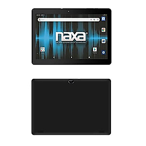 Naxa NID-1021 Core Android 11 Tablet with 10.1” HD IPS Screen and USB Keyboard Case, 1.6 GHz Quad Core Processor, 2GB Ram, 16GB Storage, Front and Rear Cameras, Speaker and Microphone, Black
