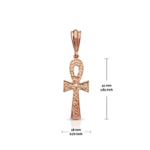 Better Jewelry Real Copper Etched Ankh Pendant, Charm