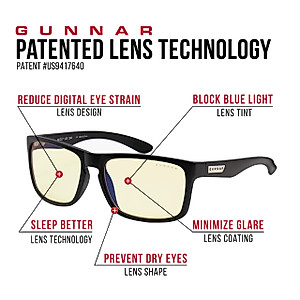 GUNNAR - Premium Gaming and Computer Glasses - Blocks 65% Blue Light - Intercept