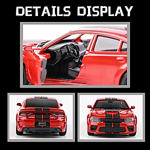 COOLPUR 1/36 Scale Dodg Hel1 Car Model Off-Road Diecast Toy Vehicle Zinc Alloy Metal Pull Back Powered Vehicles Mode for Kids,Adult,Boyfriend Gift(Red)