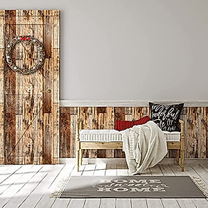 TANONE Brown Wood Peel and Stick Wallpaper 17.8" X 118.8" Self Adhesive Removable Decorative Film Wood Grain Wallpaper for Wall Covering Furniture Countertop Kitchen Christmas DIY