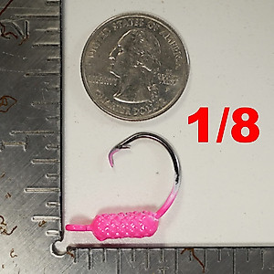 Yellowtail Snapper Weighted Circle Hook Jig - (Pink) 4/0 Hook - 1/8 oz - 25 Pack