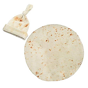 zxtrby Burrito Swaddle Blanket for Baby,Funny Tortilla Baby Blanket with Hat Newborn Warm Wrap Bed Taco Blanket Headband Set - Unisex Super Soft Baby/Kids Gifts (36Inch – 3ft)