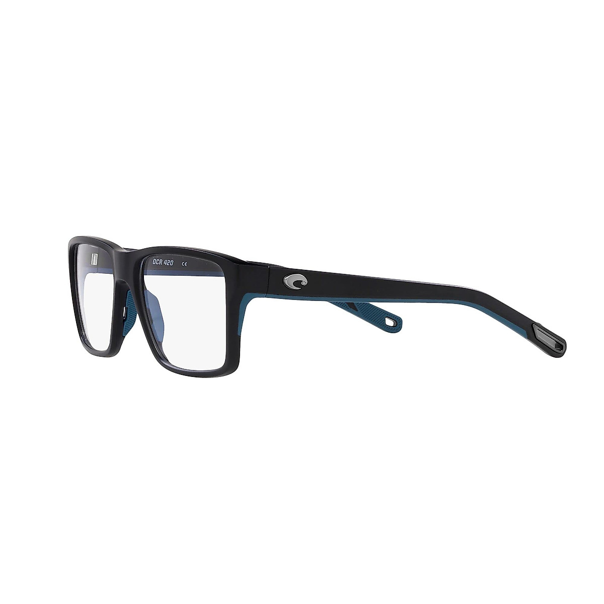 Costa Del Mar Mens Ocean Ridge 420 Square Prescription Eyewear Frames, Matte Black/Demo Lens, 56 mm