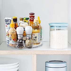 1Pack - 8.6" Clear Lazy Susan Organizer for Cabinet – Quality-Crafted, Durable Turntable Organizer, Bathroom & Cabinet Organizer for Pantry Organization and Storage – Kitchen Organization by TLC Depot