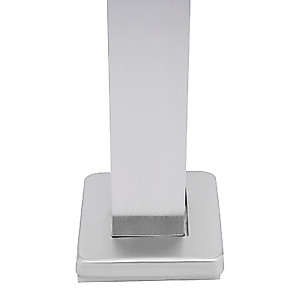 Glass Panel Post/Railing Post,Heavy Duty Glass Railing Post End Post 25.6‘’/35.8”, Durable 304 Stainless Balustrade Post Steel, Balustrade for Balcony Deck Stairs for Concrete, Porch Steps (25.6‘’)