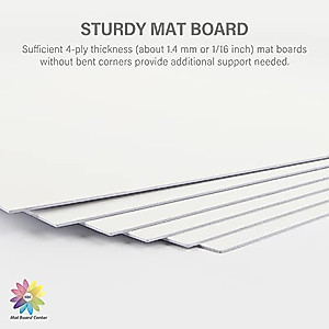 Mat Board Center, 8x10 Picture Backing Board, Uncut Photo Mat Board (Off White, 10 Pack)