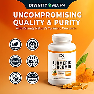 Turmeric Curcumin with BioPerine Black Pepper 1400mg, Support GLP-1 Naturally, Max Absorption Turmeric Supplement for Joint Support with 95% Standardized Curcuminoids C3 Complex, Non GMO, 120 Capsules