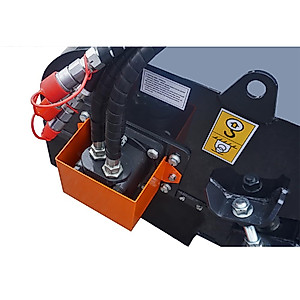 72" Skid Steer Boxbroom Sweeper 17 cu Ft Heaped Hydraulic Forward Sweeper Pick Up Sweeper Wire Brush