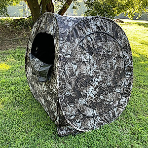 THUNDERBAY 60" x 60" Pop-Up Ground Blind for Deer Turkey Duck Hunting, Bow Hunting, Digital Camo