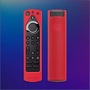 Amazon Fire TV 65" Omni Series 4K UHD smart TV bundle with Full Motion Wall Mount and Red Remote Cover
