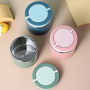 Ptsygantl Food Thermos, 1000ml Soup Thermos, Stainless Steel Bento Box with Handle, Breakfast Cup Soup Storage Container Sealed for Work Travel (Blue)