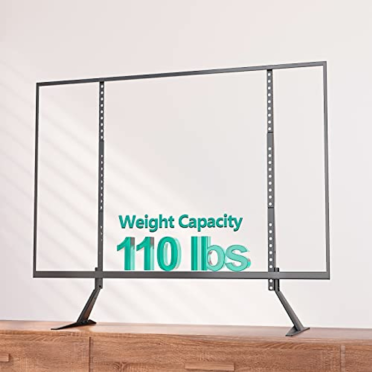 WALI Universal TV Stand, TV Legs for Most 27 to 85 inch LCD Flat Screen TV, Mounting Holes up to 1000 by 800mm, 27 to 85 inch (TVS004), Black