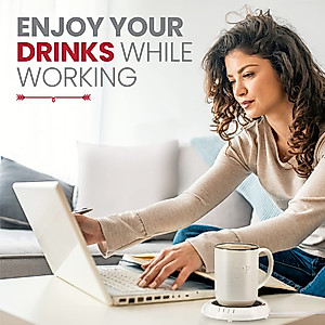 Candle Warmer Plate Safely Releases Scents Without a Flame- Used as Candle Jar Warmer, Candle Melter, Coffee Warmer, Mug Warmer, Cup Warmer in Your Home & Office, 1 Pack, White