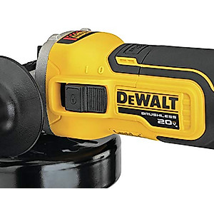DEWALT 20V MAX* XR Angle Grinder with Kickback Brake, Slide Switch, 4-1/2-Inch, Tool Only (DCG405B)