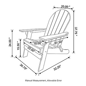 glitzhome Set of 2 Aqua HDPE Folding Adirondack Chairs Outdoor Patio Weather Resistant Adirondack Chairs for Deck Lawn fire Pit
