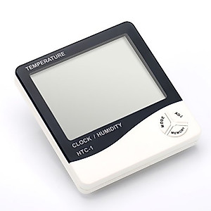 Preciser(TM) Multi-function Indoor Room LCD Electronic Temperature Humidity Meter Digital Thermometer Hygrometer Weather Station Alarm Clock