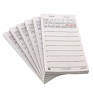 Royal - GC3616WP-1-IN White Server Pad Paper, 1 Part Booked with 8 Lines, Package of 10