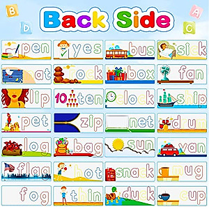 ShyLizard See and Spell Educational Toys, Flash Cards Learning Toys for Boys and Girls 3 4 5 6 Years Old, CVC Word Builders Toys for Preschool, Kindergarten and Homeschool Kids, 80PCS